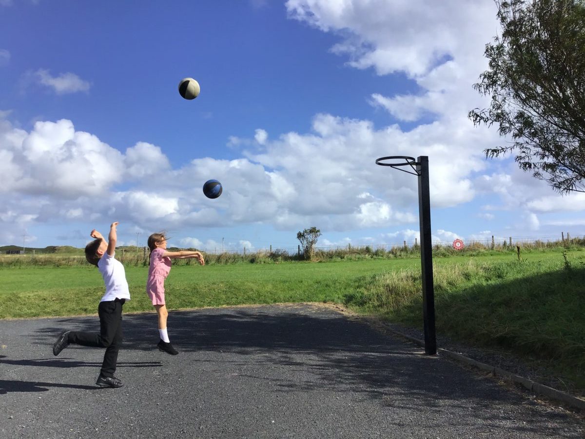 New Basketball Hoops – Port Ellen Primary School