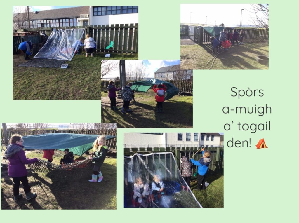 Den Building in G1-3 – Bowmore Primary School