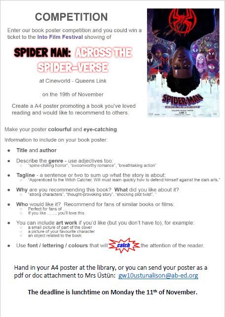 book poster competition | Harlaw Academy Library