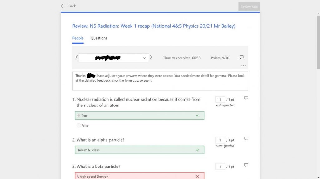 Microsoft Forms and feedback. | Digital Learning