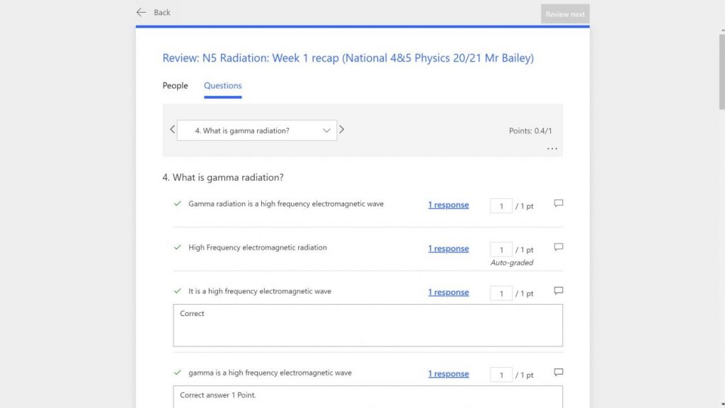 Microsoft Forms and feedback. | Digital Learning