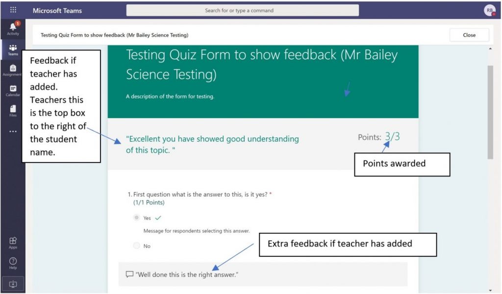 Microsoft Forms and feedback. | Digital Learning