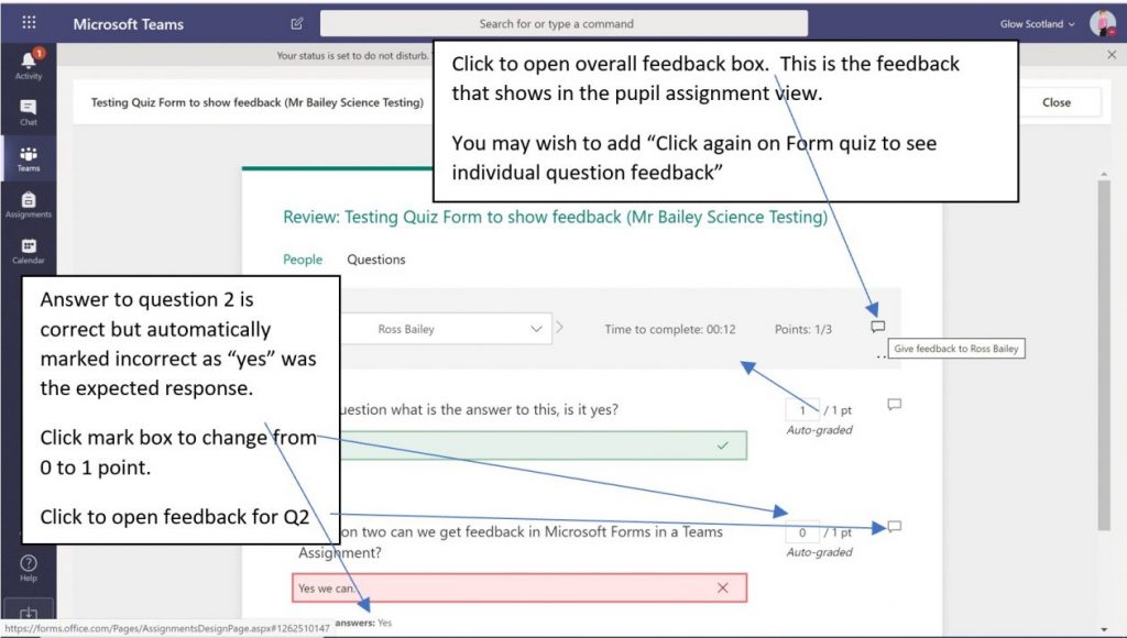 Microsoft Forms and feedback. | Mr Bailey Digital Learning