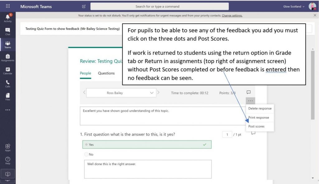 Microsoft Forms and feedback. | Mr Bailey Digital Learning