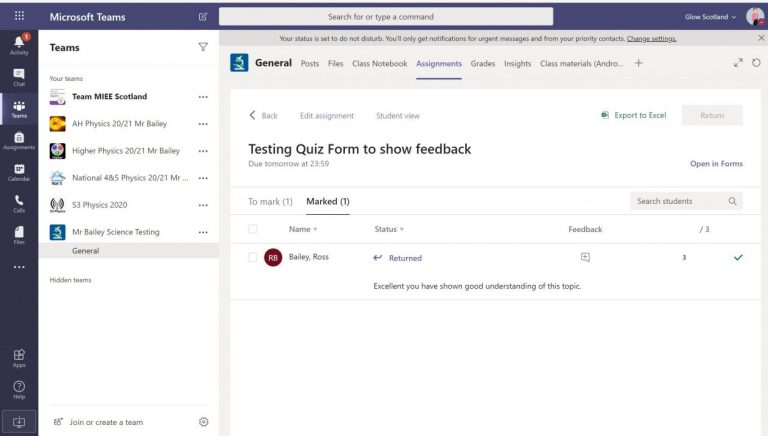 Microsoft Forms and feedback. | Mr Bailey Digital Learning