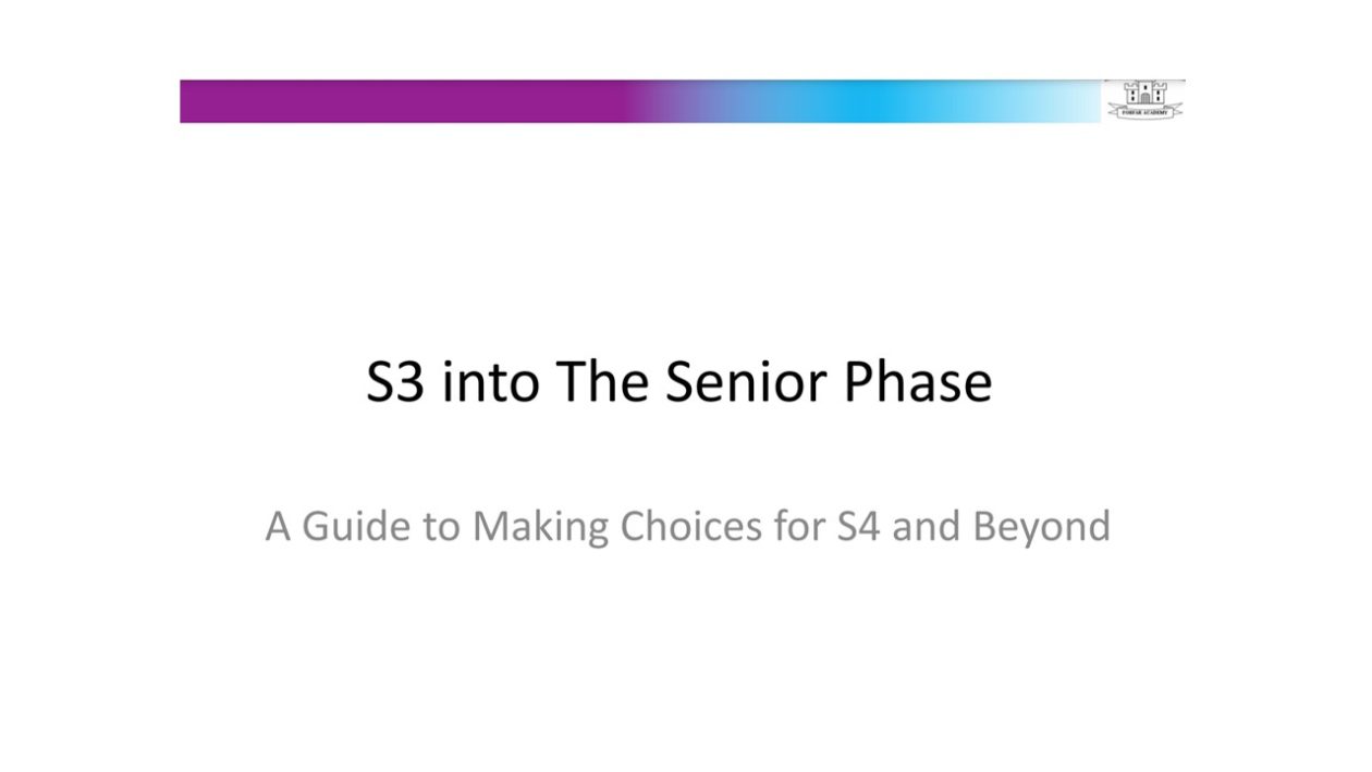 Senior Phase Learner Journey Planning | Forfar Academy