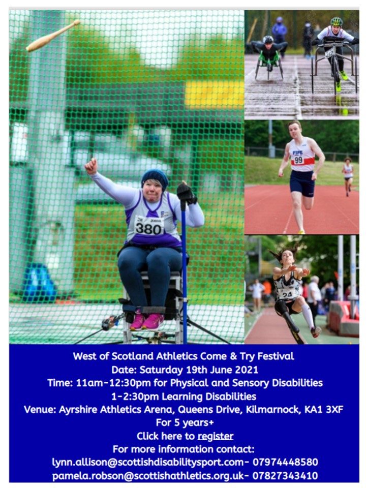 Scottish Athletics and Scottish Disability Sport: Come and Try Event