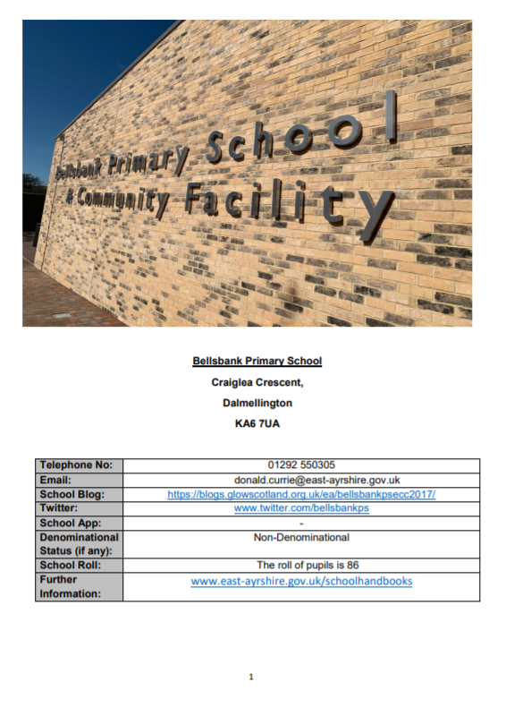 School Handbook – Bellsbank Primary School and ECC