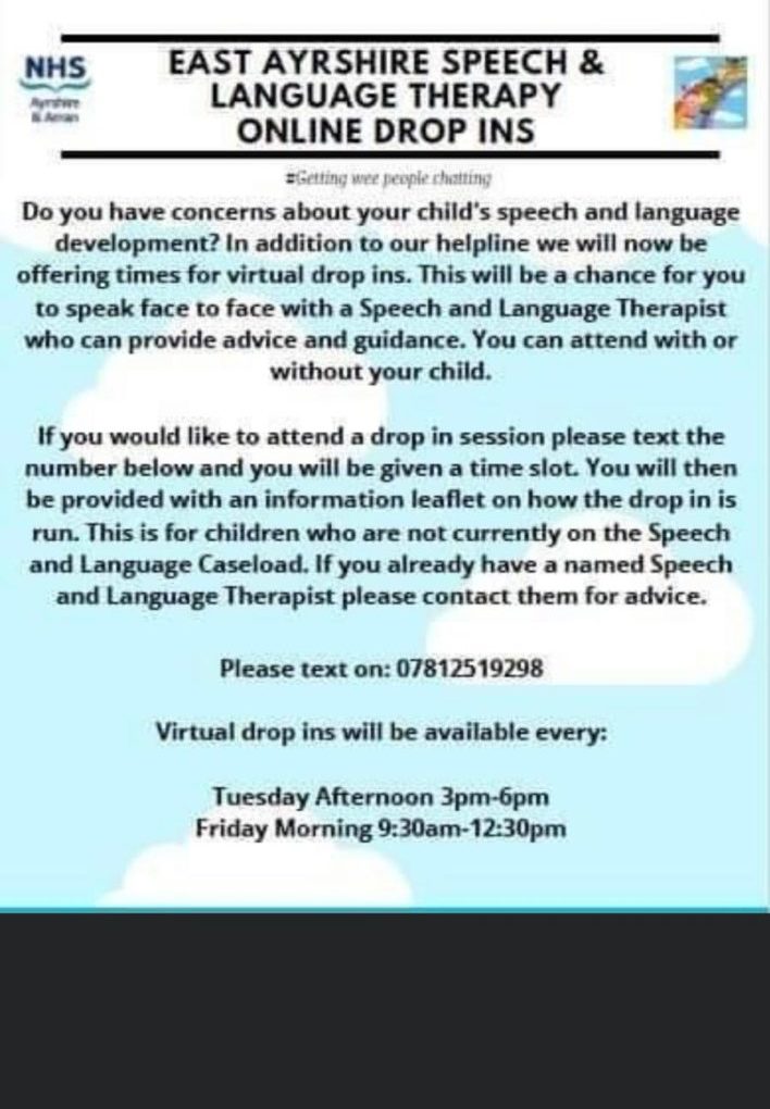 Online Drop in Sessions : Speech and Language Development – Catrine ...
