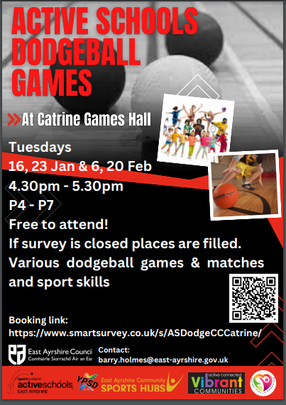 Active Schools – Dodgeball at Catrine Games Hall | Catrine Primary School