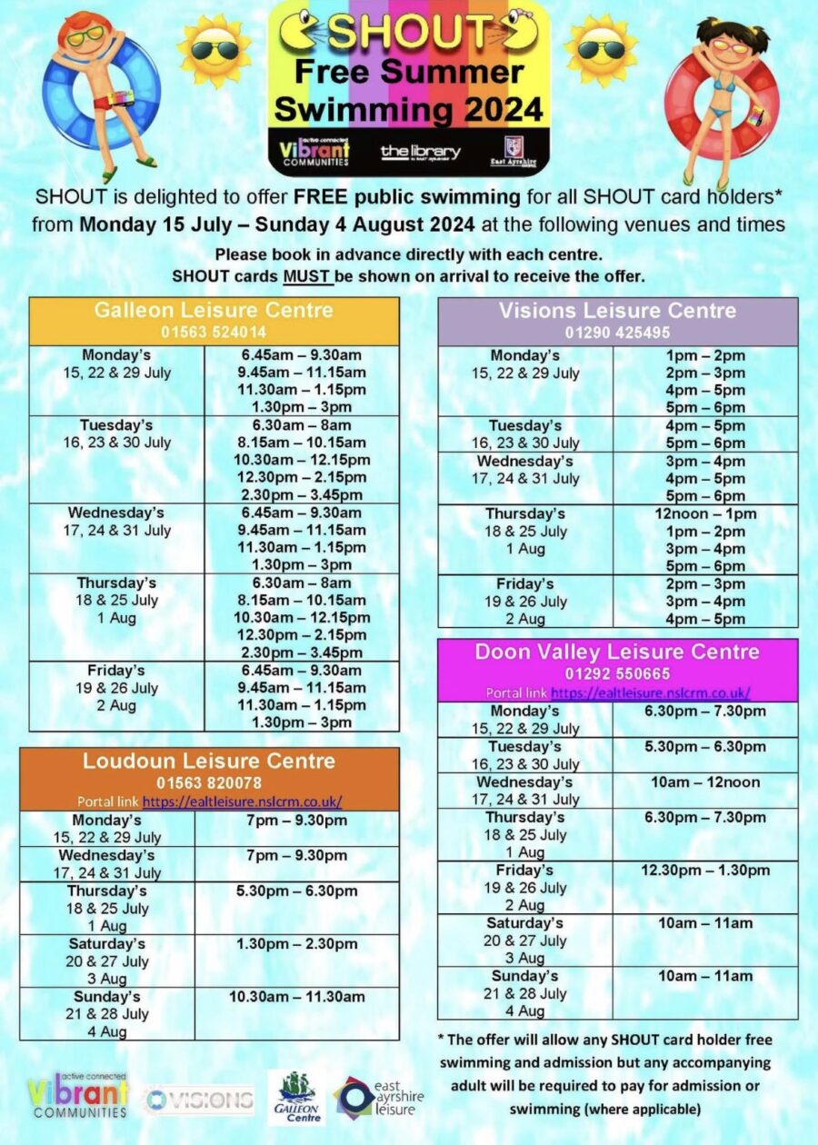 Shout Card-Free Swimming | Mount Carmel Primary School