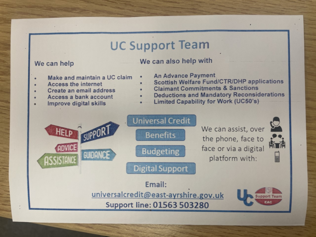Universal Credit Support Information | Catrine Primary School