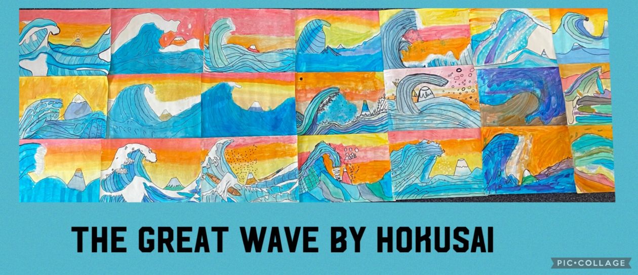 P5/6 Hokusai Art – The Great Wave | Primary 5/6_21/22