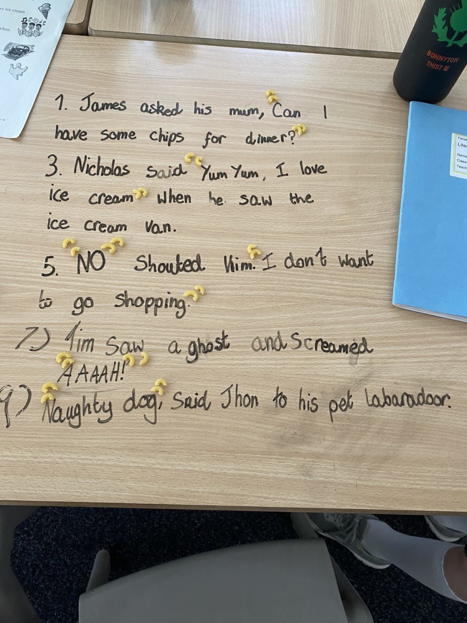 P5/6 Macaroni Speech Marks | Primary 5/6_22/23