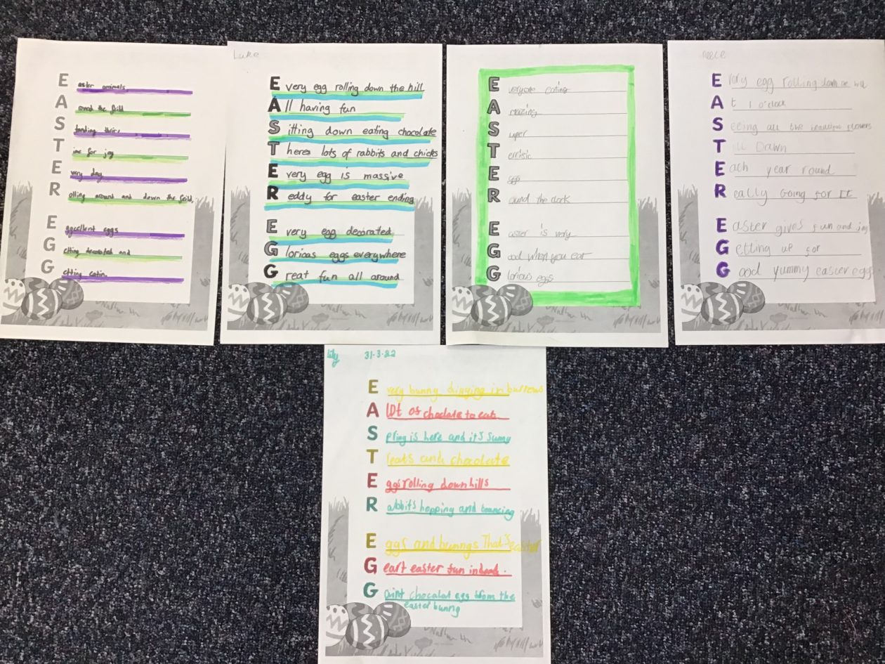 P7 Easter Acrostic poems | Primary 7_21/22