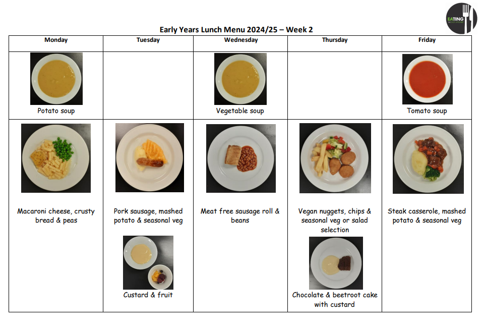 ECC Lunch Menus – LAINSHAW PRIMARY SCHOOL & EARLY CHILDHOOD CENTRE