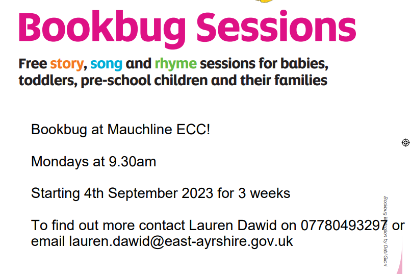 ECC Bookbug Sessions September 2023 | Mauchline ECC