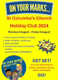 ST COLUMBA’S CHURCH HOLIDAY CLUB – NETHER ROBERTLAND PRIMARY SCHOOL