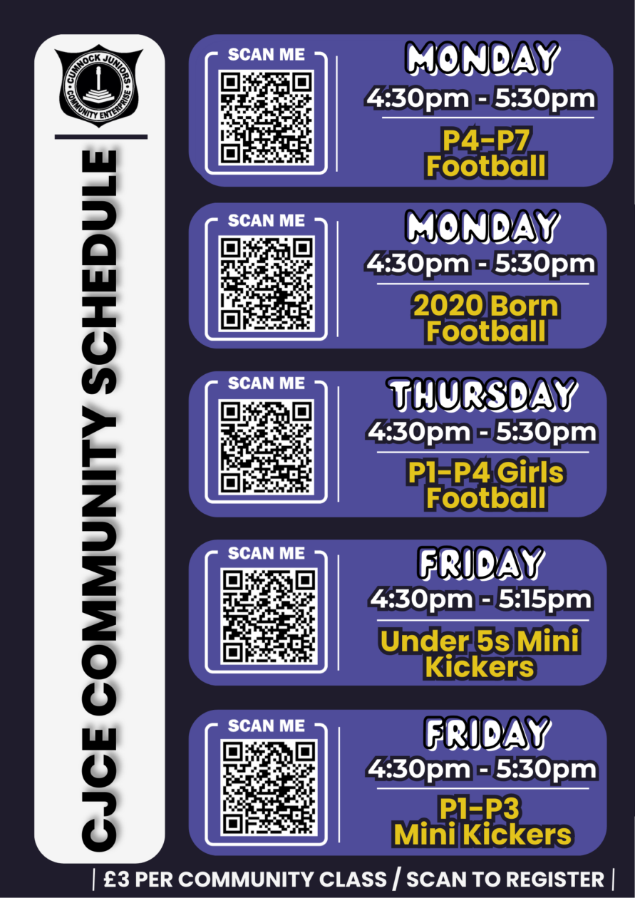 CJCE Community Schedule | New Cumnock Primary School