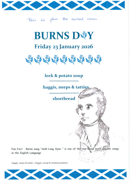 Burns Day Lunch – Additional Menu | Ochiltree Primary School