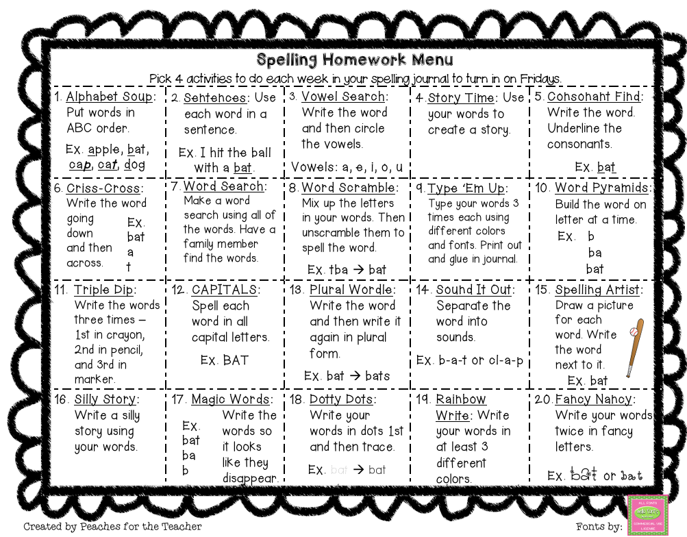 Spelling Homework | P3/4 with Mrs Meek and Mrs Tweedly