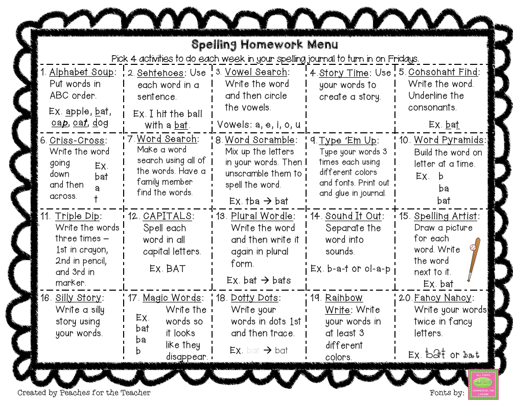 Spelling Homework | P3/4 with Mrs Meek and Mrs Tweedly