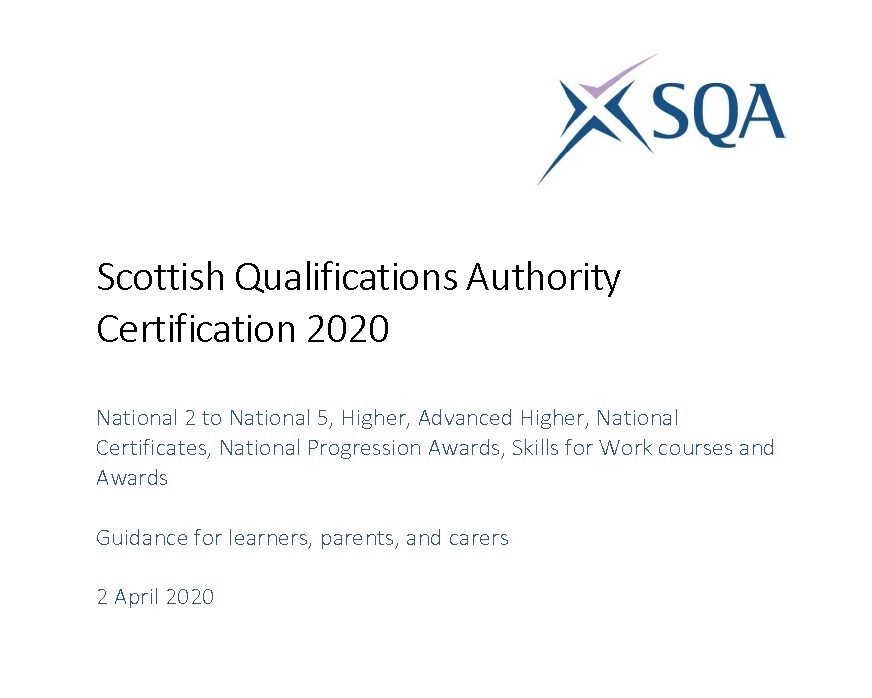 SQA – FAQ – Thursday 2nd April 2020