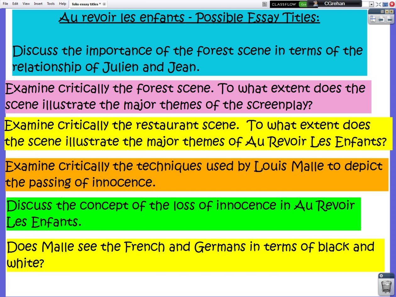 Advanced Higher French | THS Modern Languages Department