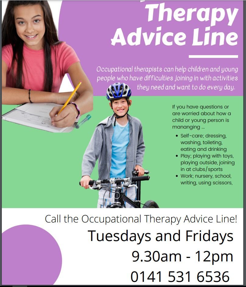 Occupational Therapy Advice Line – St Ninian's High