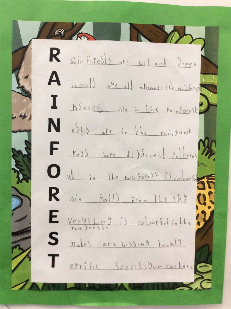 Rainforest Acrostic Poems! | P5.19 Blog 2023/24