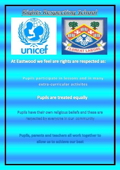 Rights Respecting School | Eastwood High School