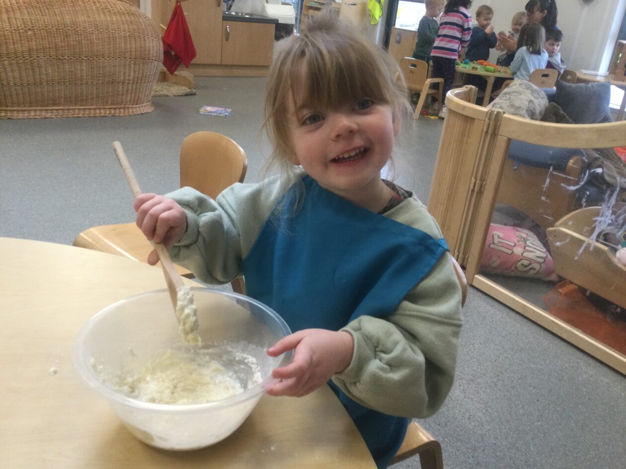 Promoting muffin and snack making, self serving and tidying up after ...