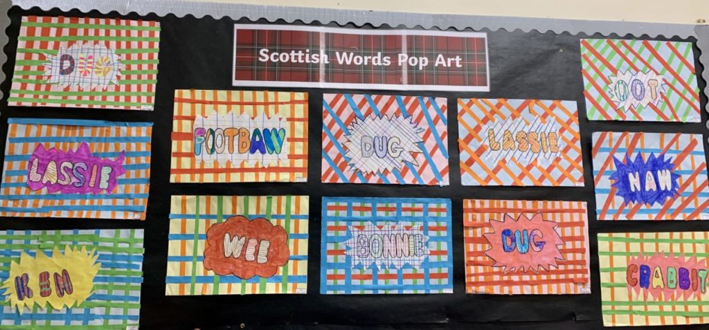 Scottish Words Pop Art | Primary 7/2 2024-2025