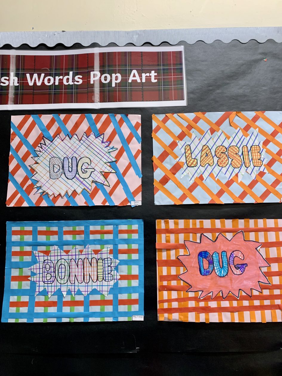 Scottish Words Pop Art | Primary 7/2 2024-2025