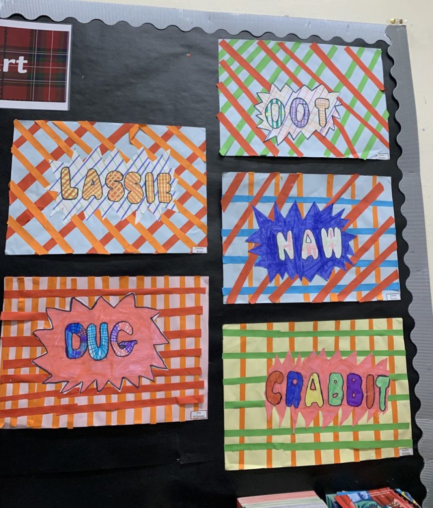 Scottish Words Pop Art | Primary 7/2 2024-2025