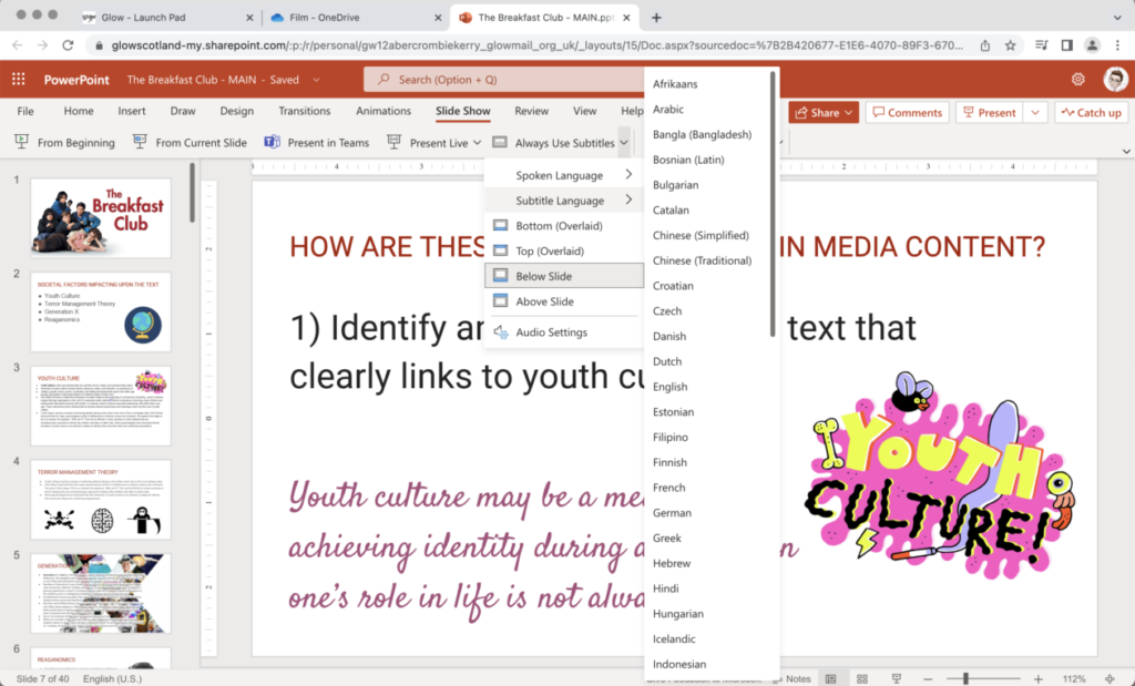 PowerPoint: Presenting with Live Subtitles – DigiLearnFalk