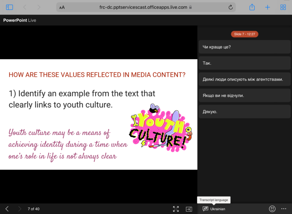 PowerPoint: Presenting with Live Subtitles – DigiLearnFalk