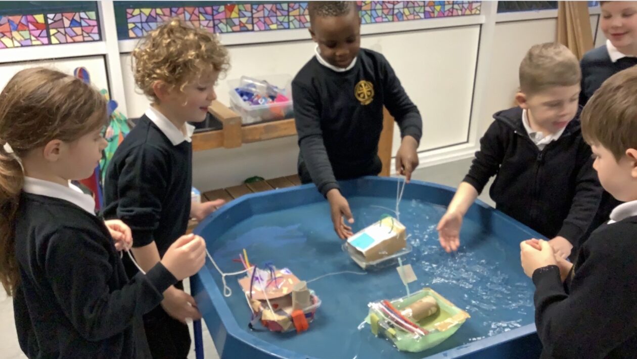 Primary 2 Explore Canals Through STEM Boat Building