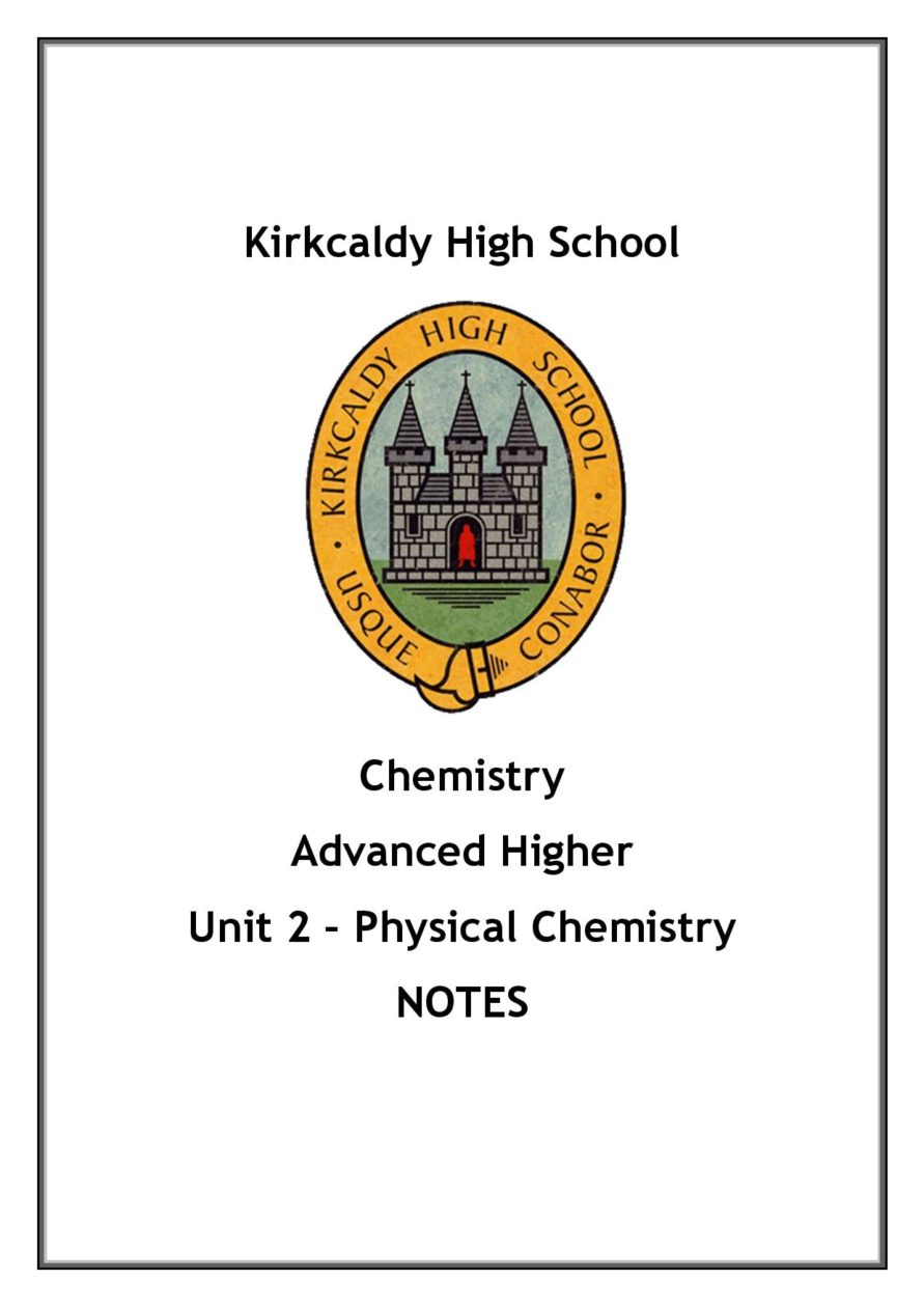 Advanced Higher Chemistry