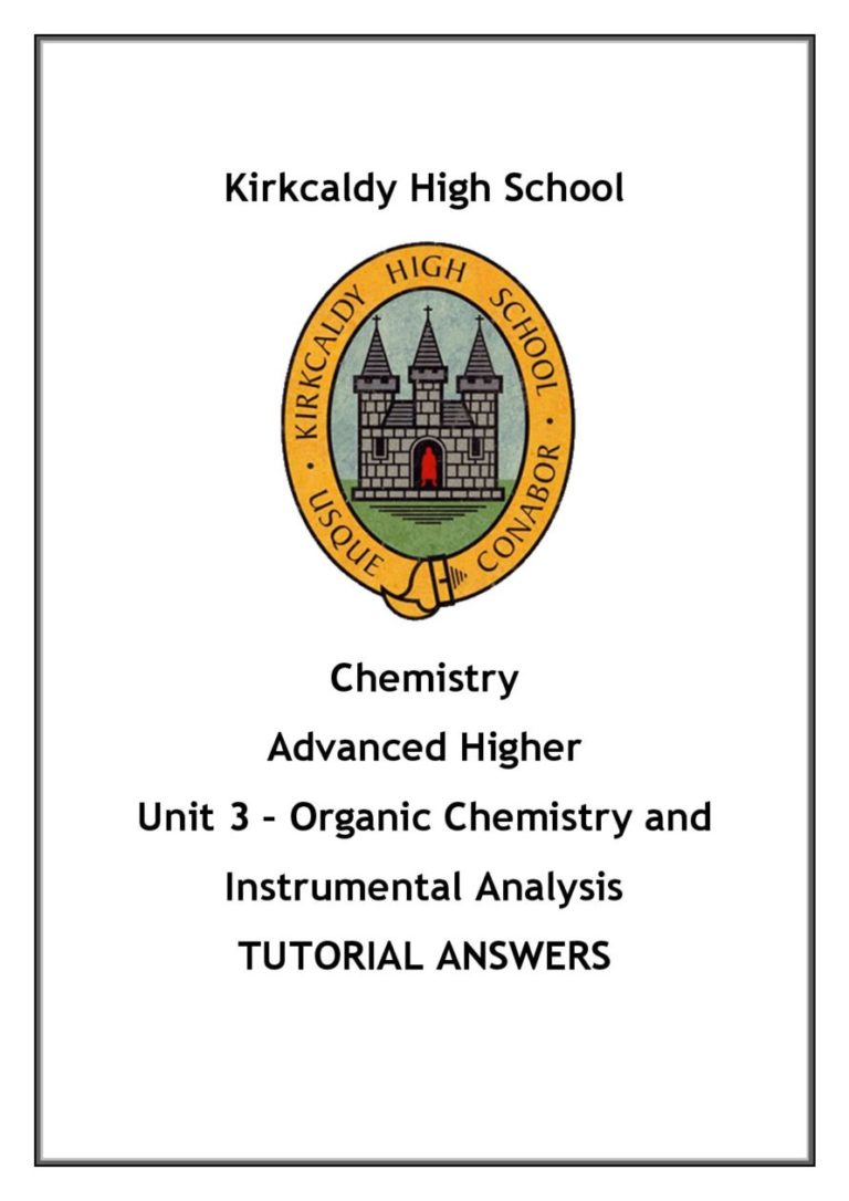 Advanced Higher Chemistry