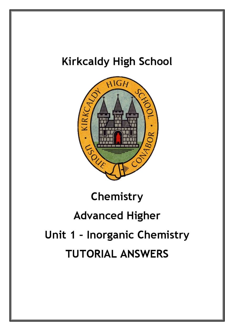 Advanced Higher Chemistry