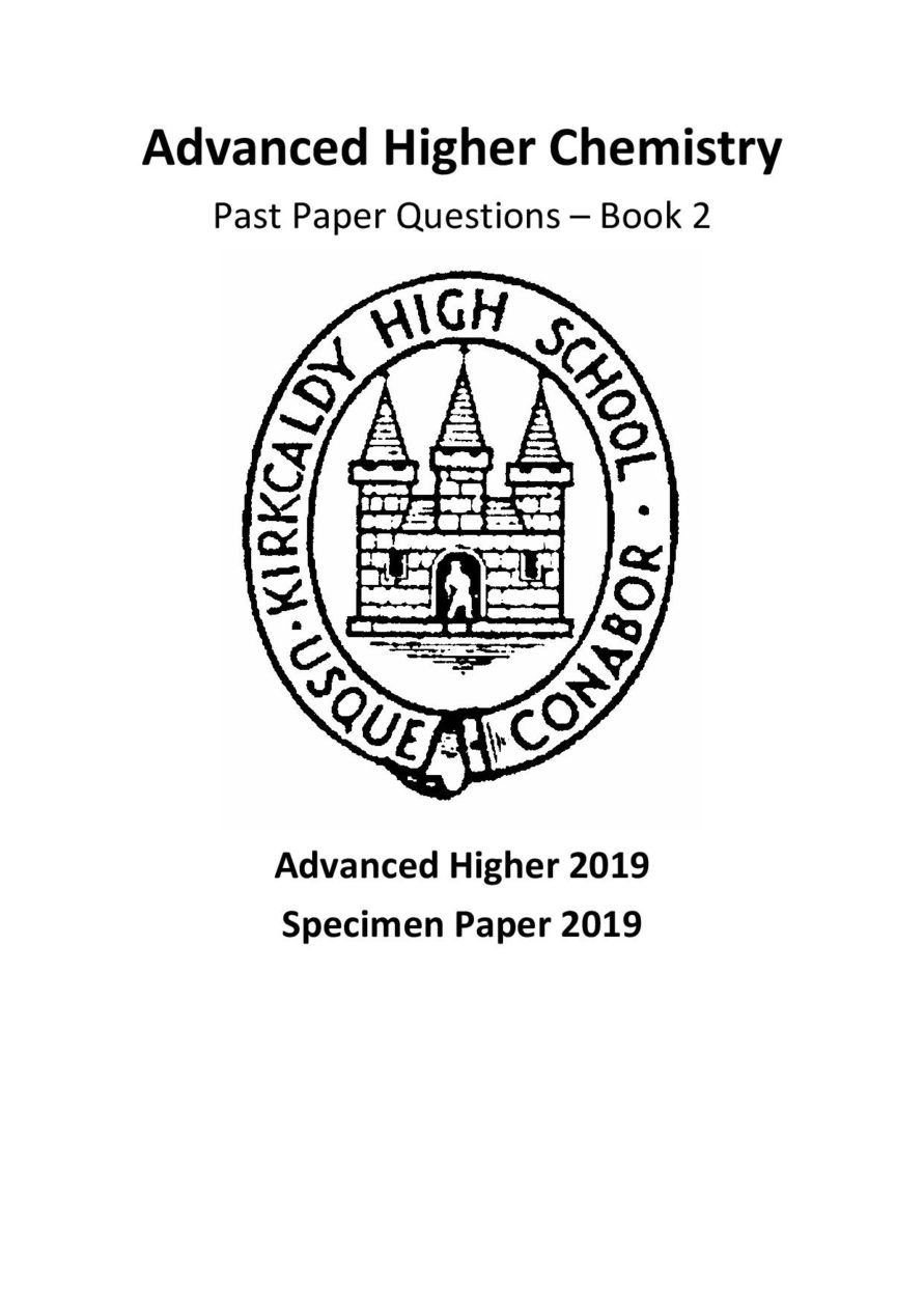 Advanced Higher Chemistry