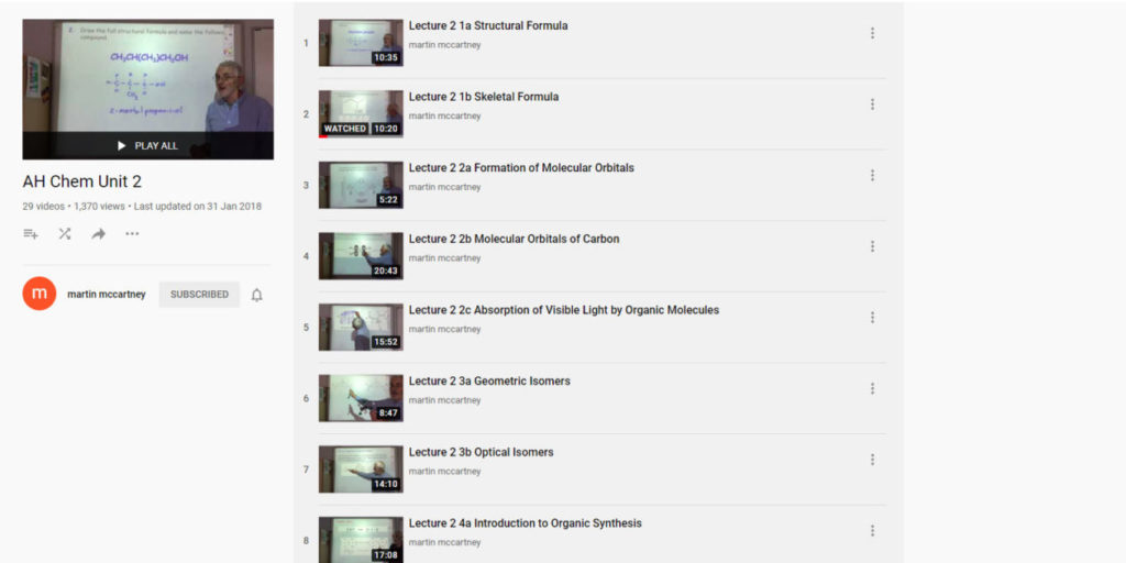 Advanced Higher Chemistry