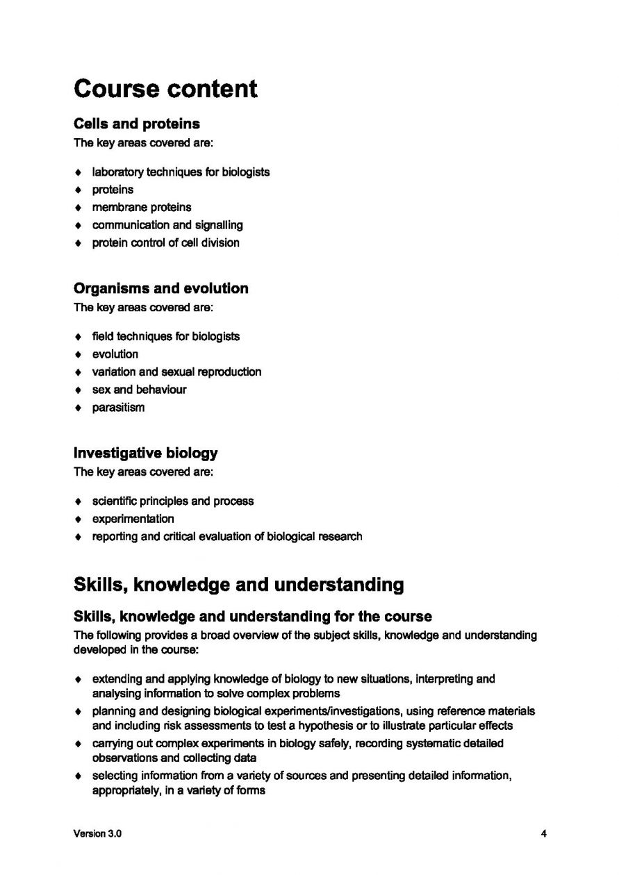 Advanced Higher Biology