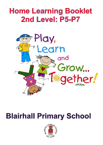 Home Learning Packs | Blairhall Primary School