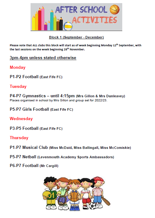 Clubs | Mountfleurie Primary School