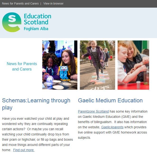 Education Scotland – News for Parents and Carers – Notre Dame High School