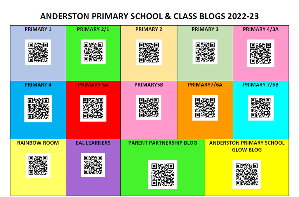 School & Class Blogs | Anderston Primary School