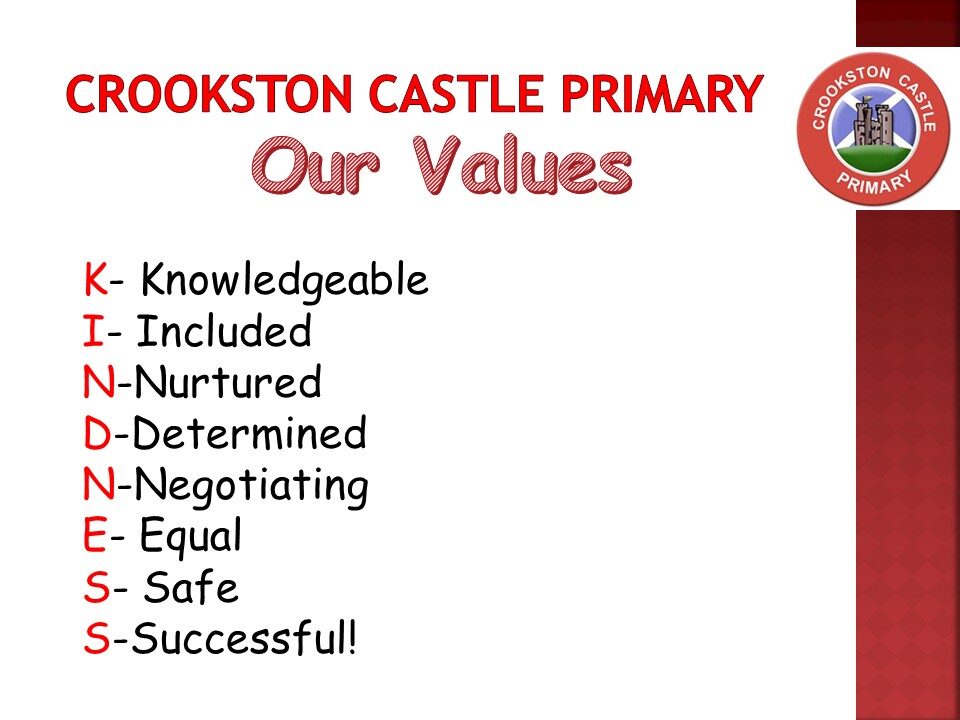 Our Vision and Values | Crookston Castle Primary School