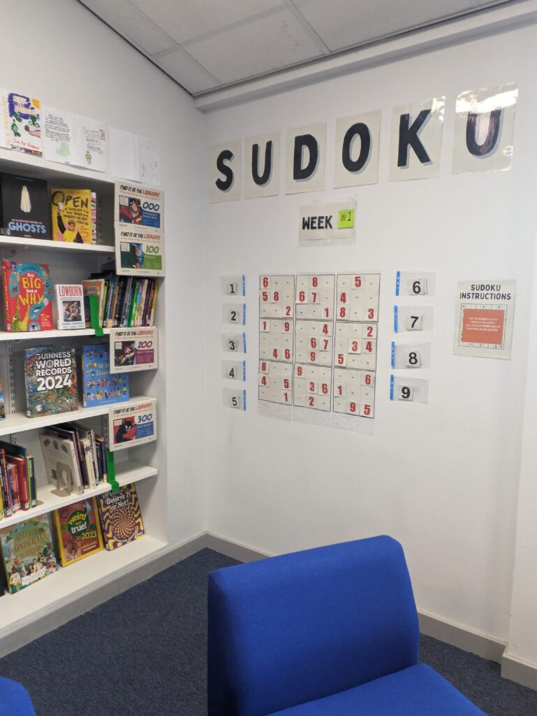 New library “well being corner” | Glasgow School Libraries